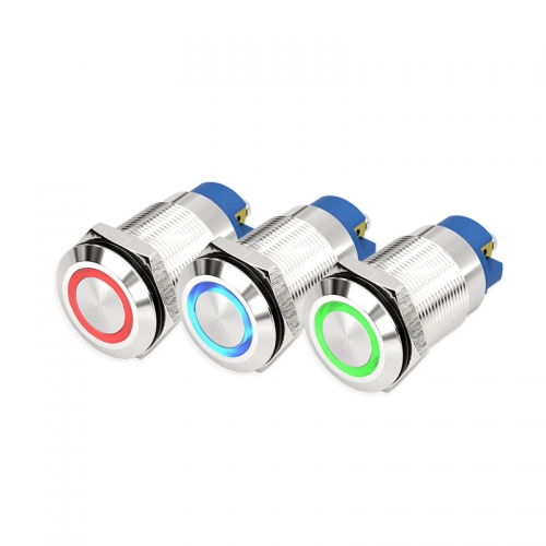 Inquire push button 16mm metal latching led illuminated 3A IP67 | HBAN ...